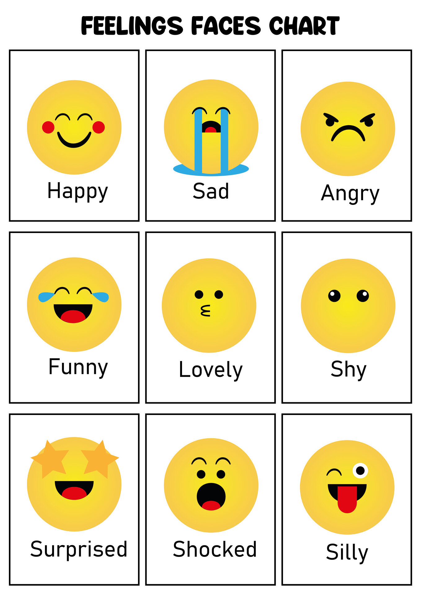 10 Best Printable Feelings Chart Printablee