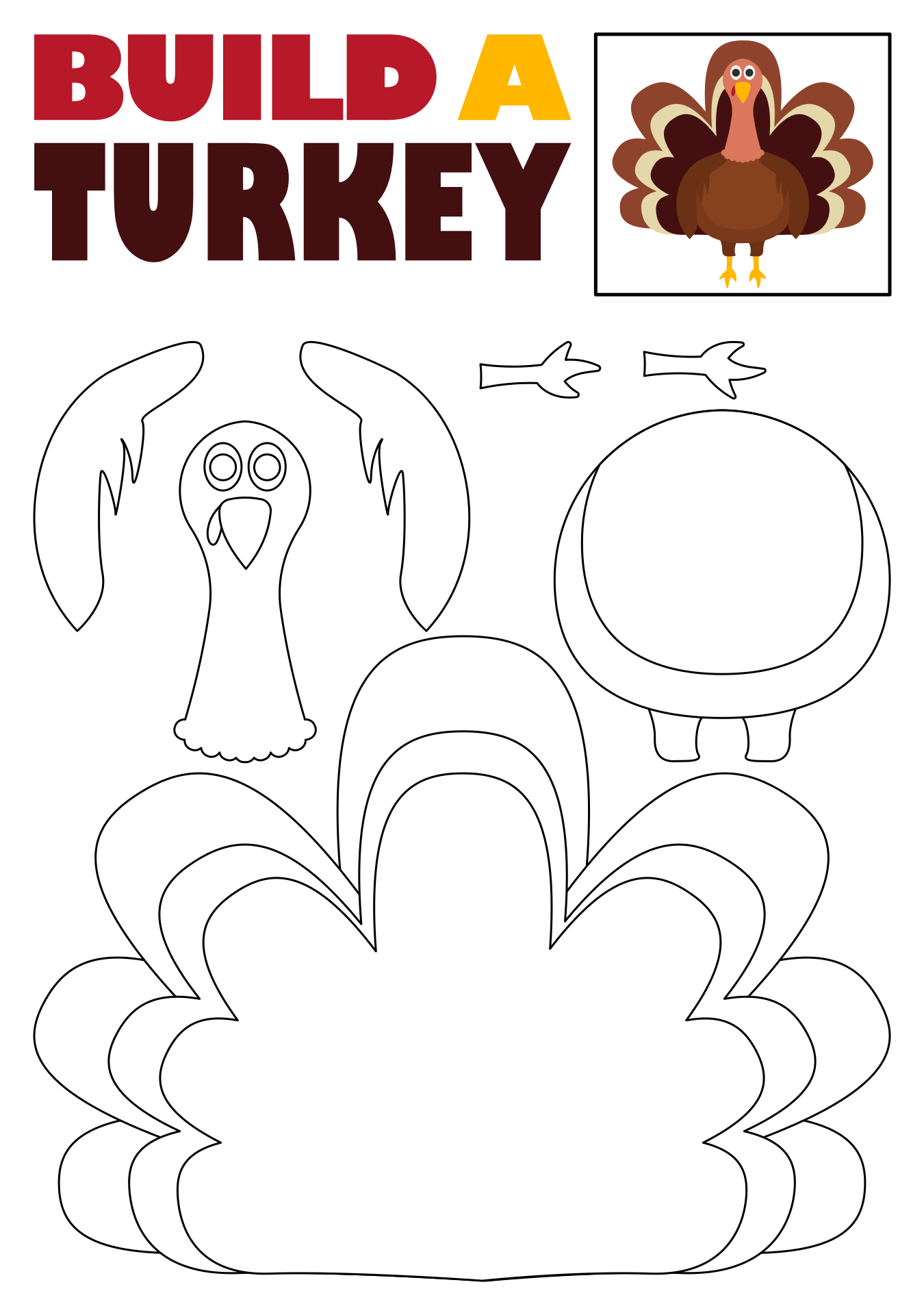 10 Best Thanksgiving Turkey Face Printable PDF For Free At Printablee