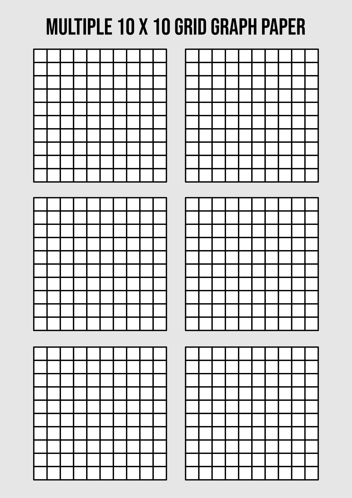 10x10 Grid Printable