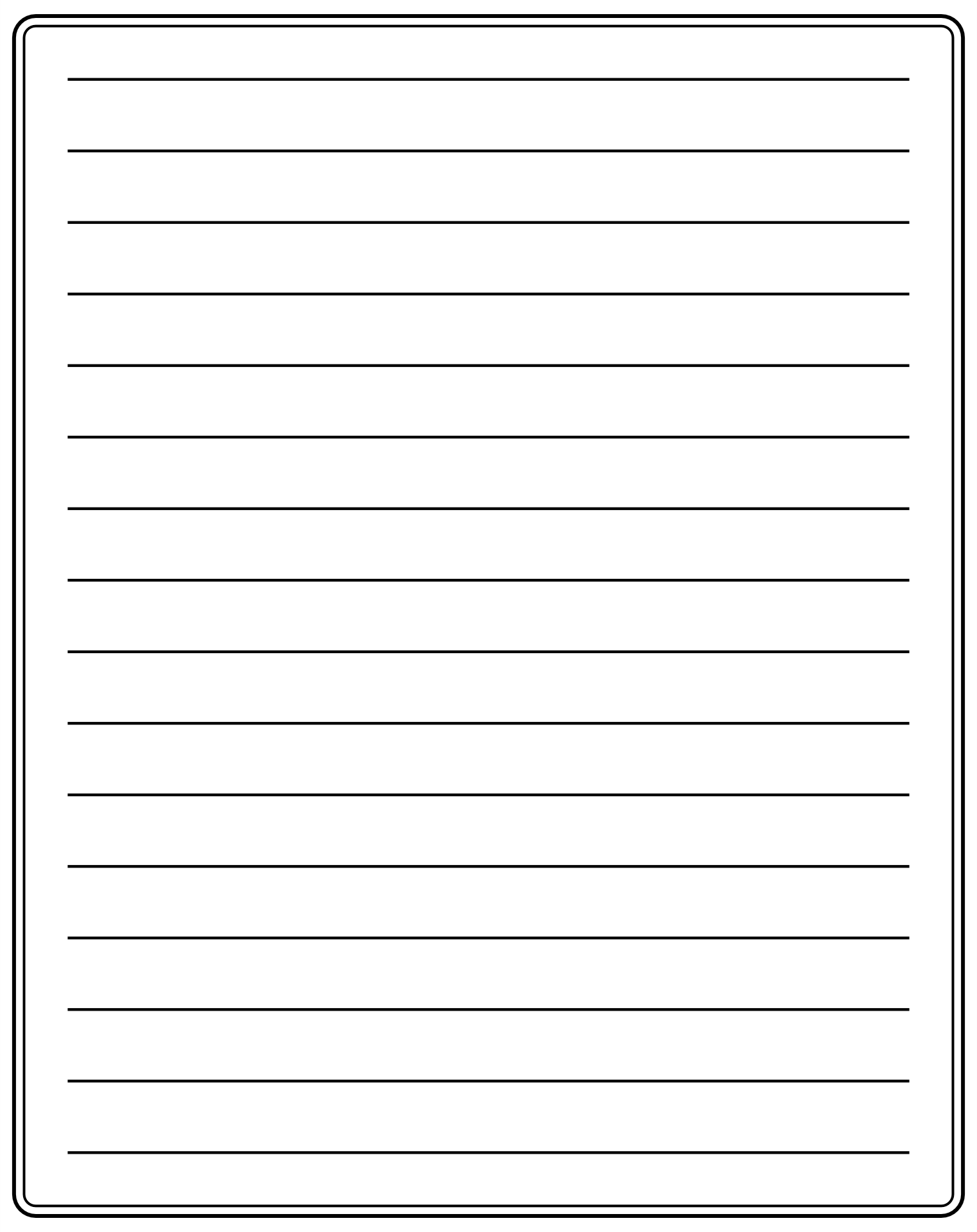 11 Best Free Printable Lined Letter Paper Printablee