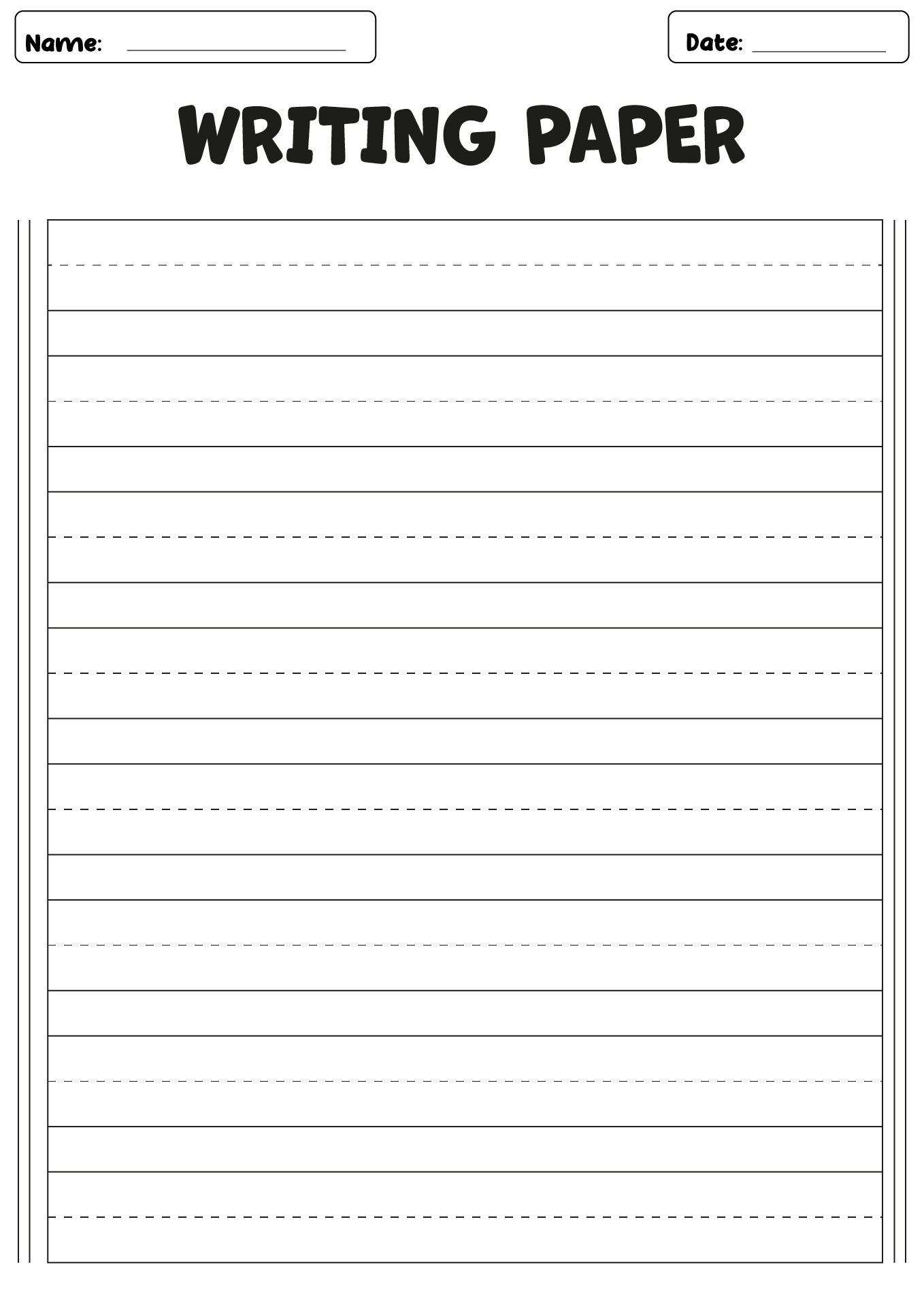 Writing Paper First Grade 7 Best Images Of 1st Grade Writing Paper 