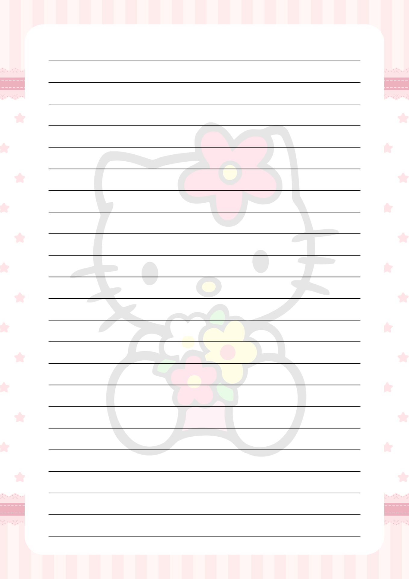 Cute Lined Paper Printable Printable World Holiday
