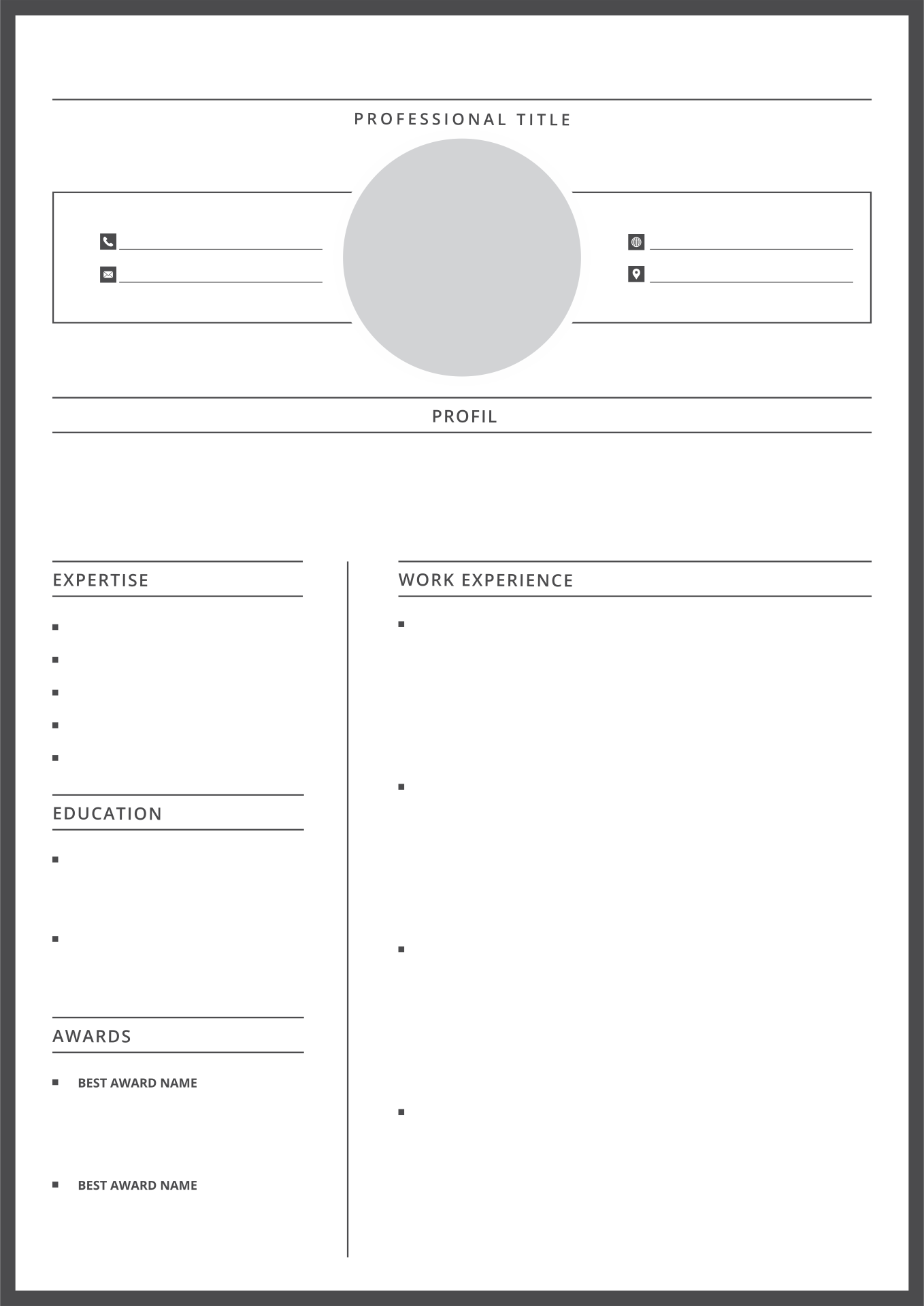 10 Best Fill In Blank Printable Resume For Free At Printablee