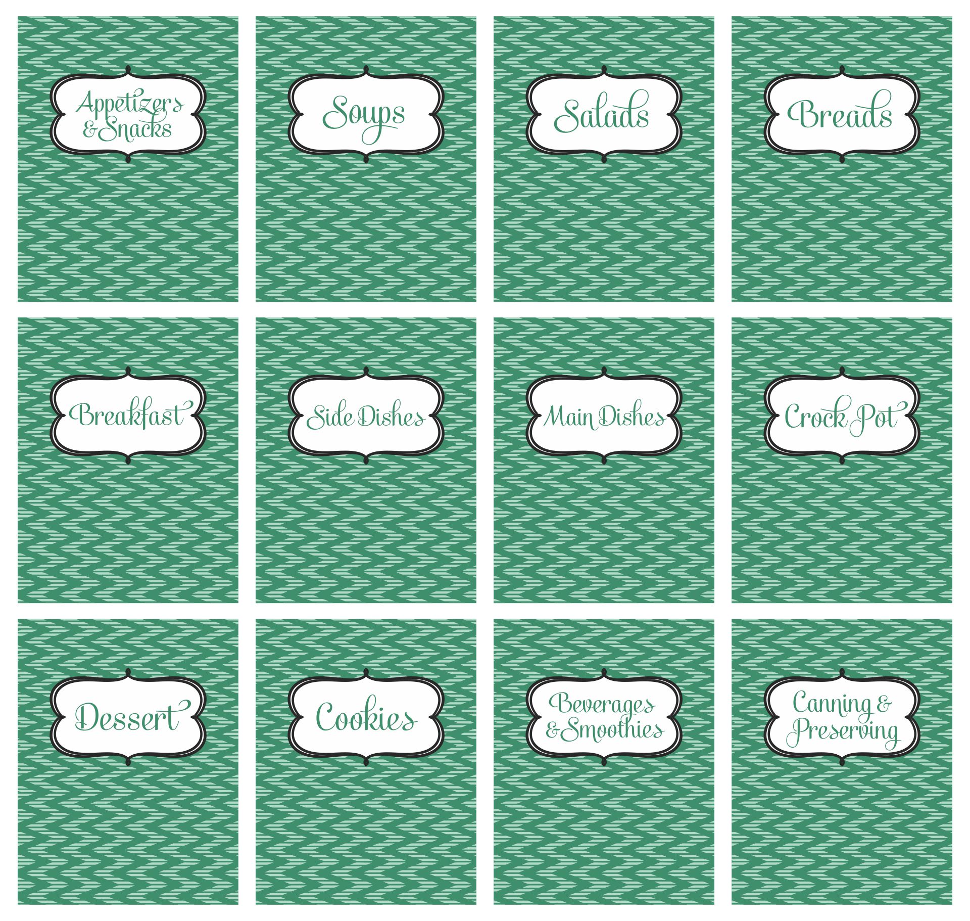 Cookbook Covers Printable Free