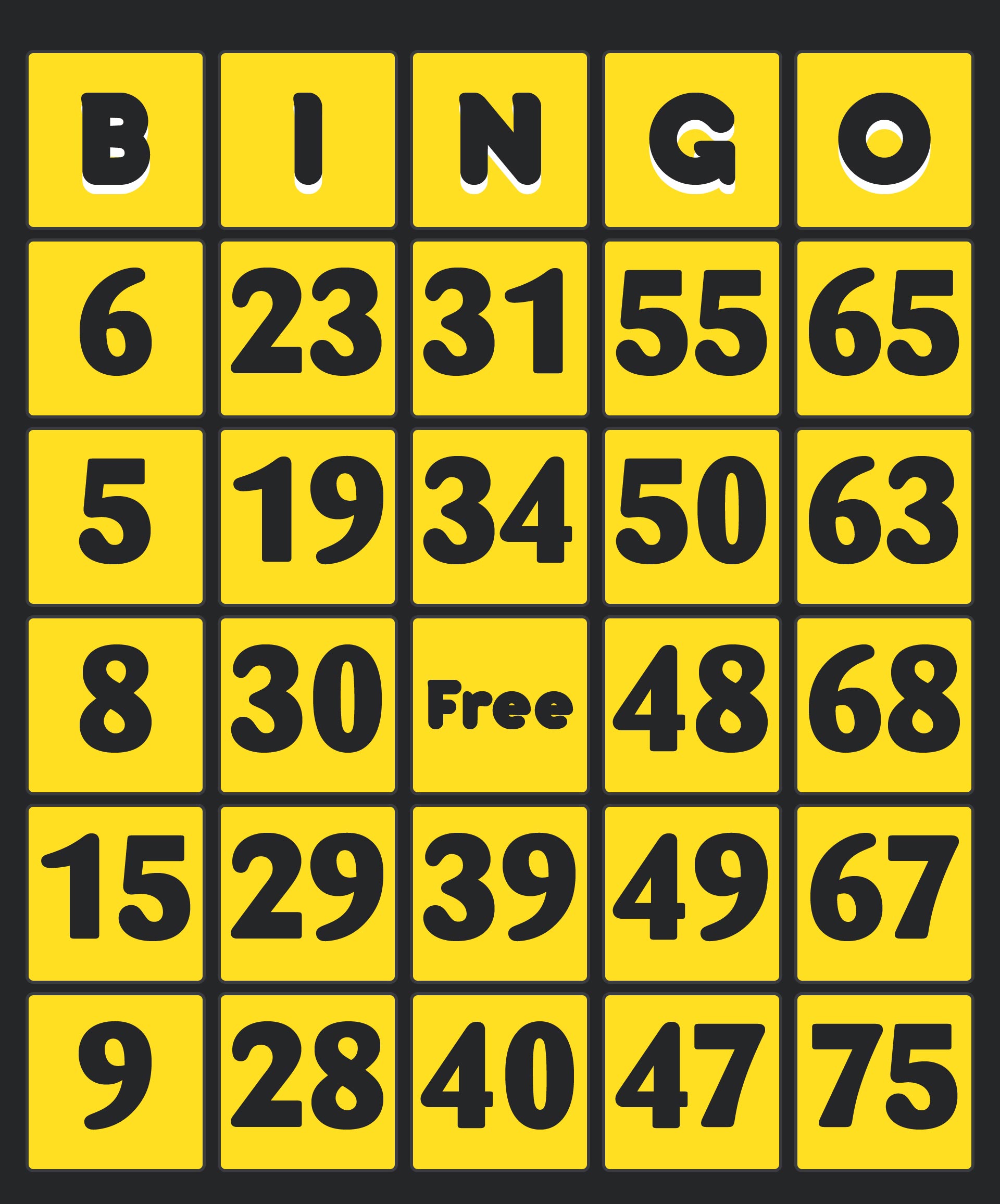 Bingo Caller Card Printable Unaremarketing