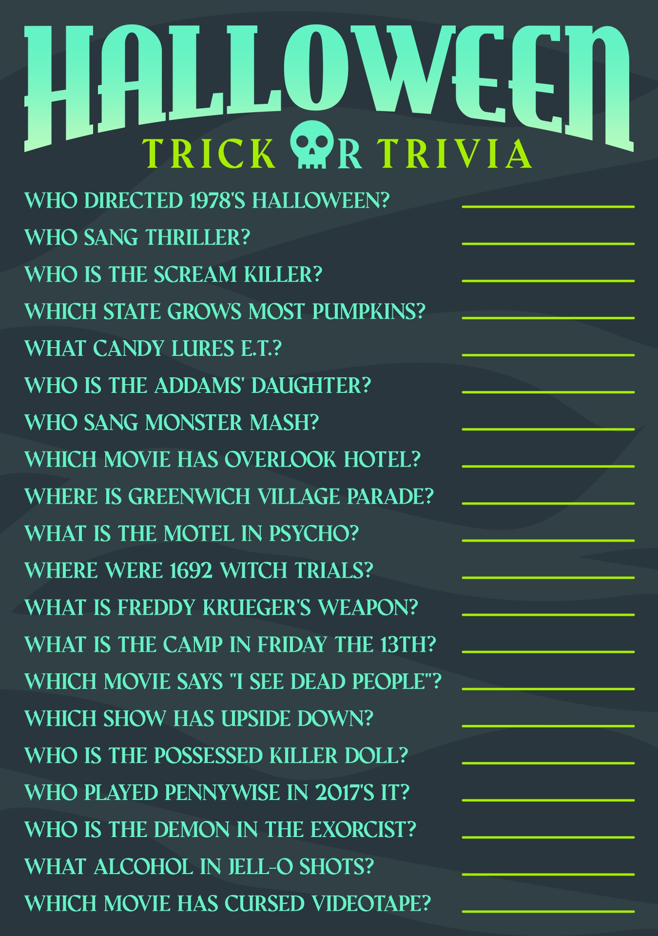Halloween Trivia And Answers 15 Free PDF Printables Printablee