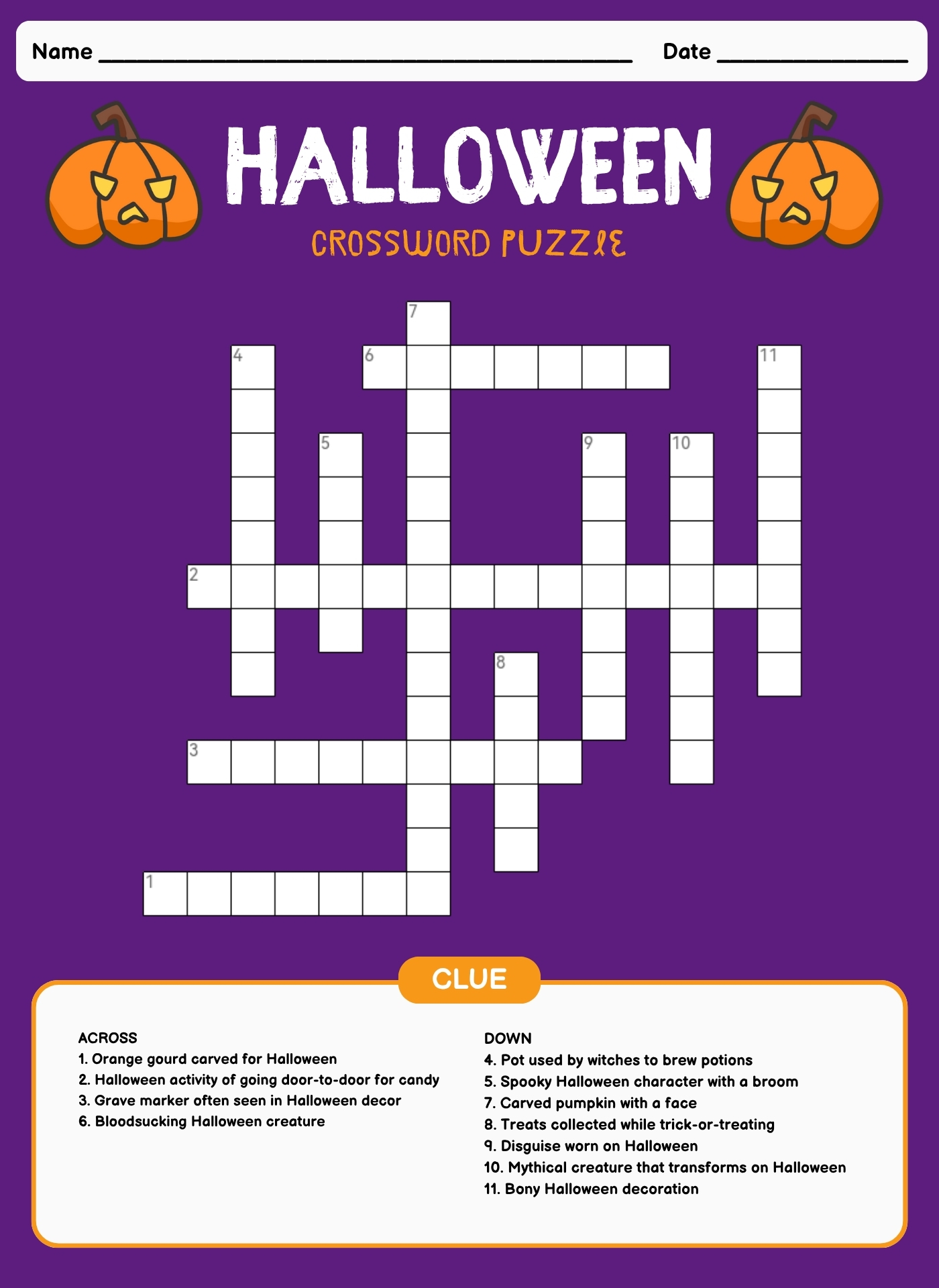 Halloween Crossword Puzzles 15 Free PDF Printables Printablee Halloween Crossword Puzzles 15 Free PDF Printables Printablee