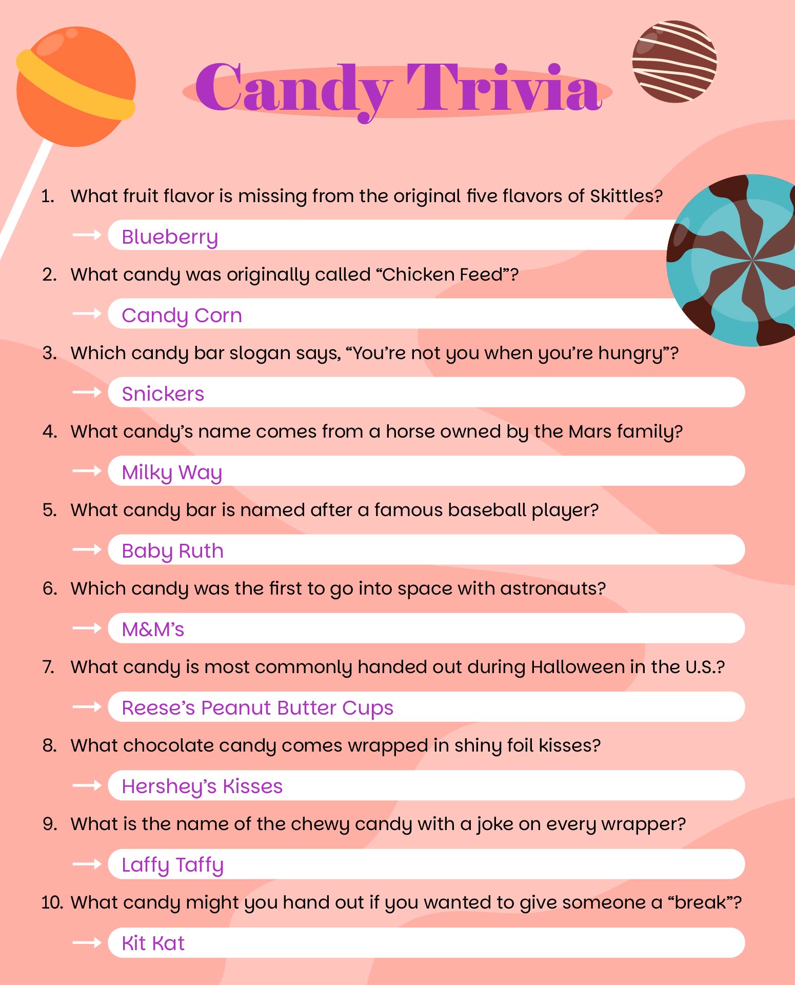 Halloween Trivia Questions And Answers Printable