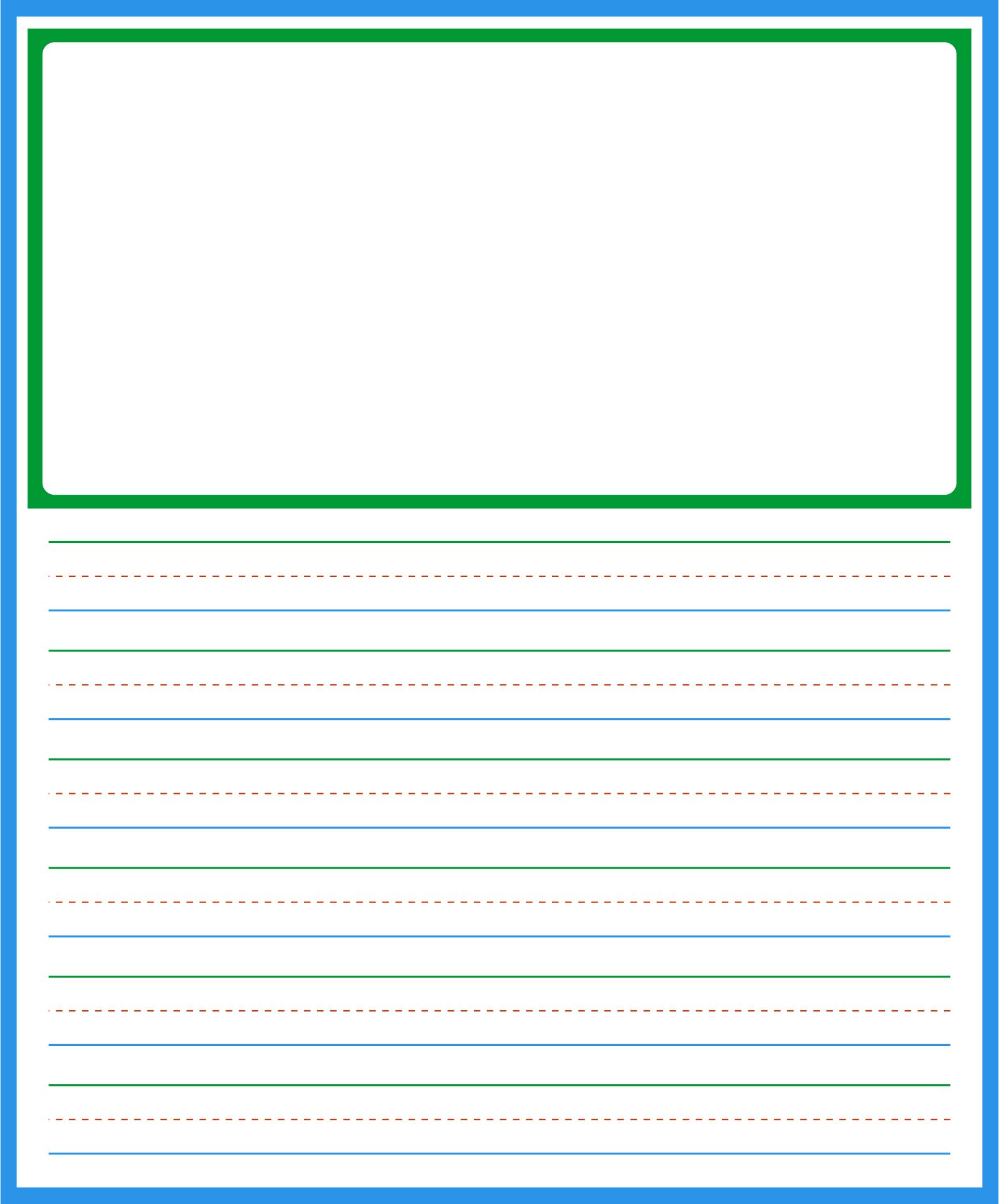 10 Best Printable Primary Writing Paper Template Printablee