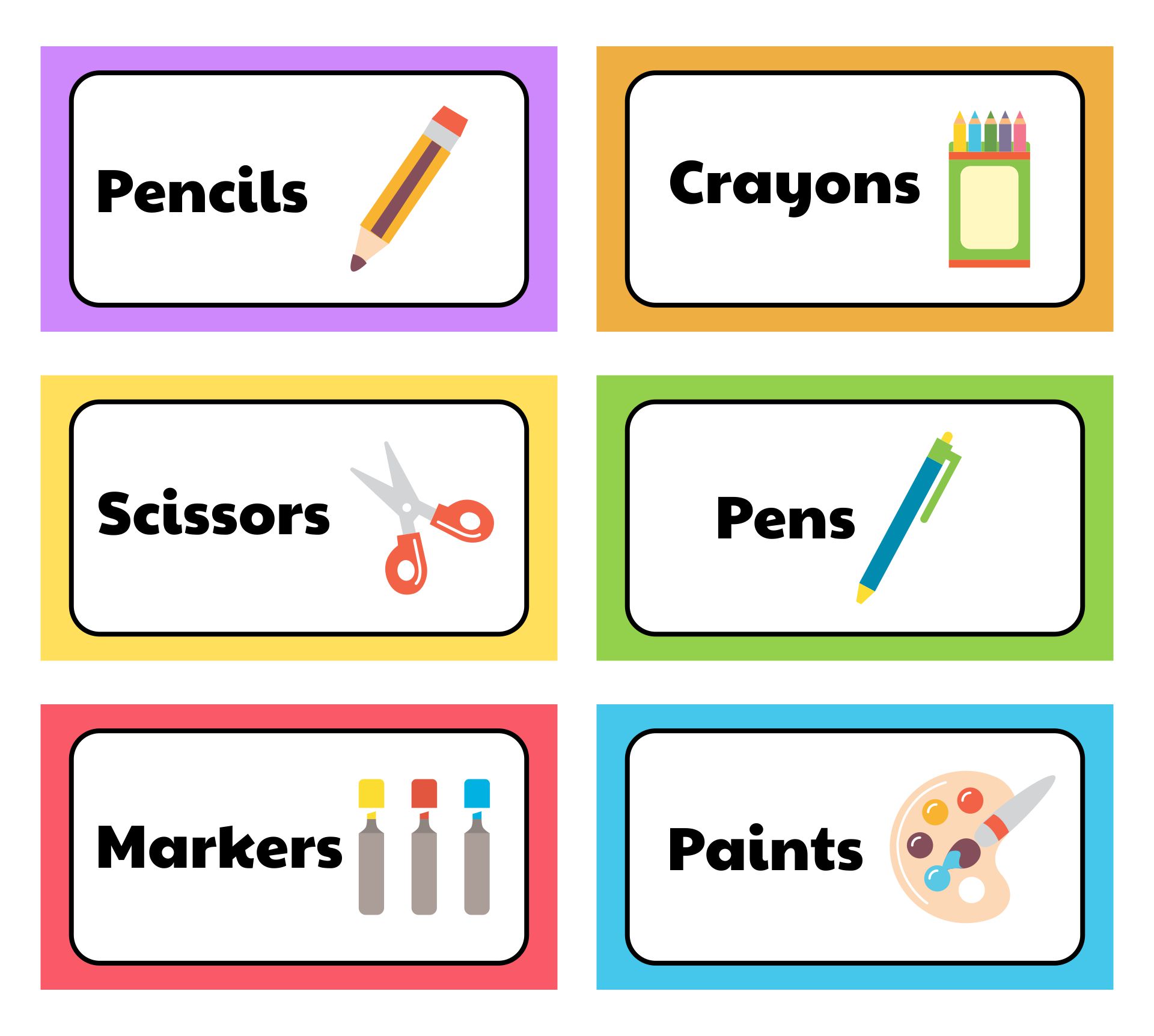Free Printable Classroom Labels With Pictures Printable Form Templates And Letter