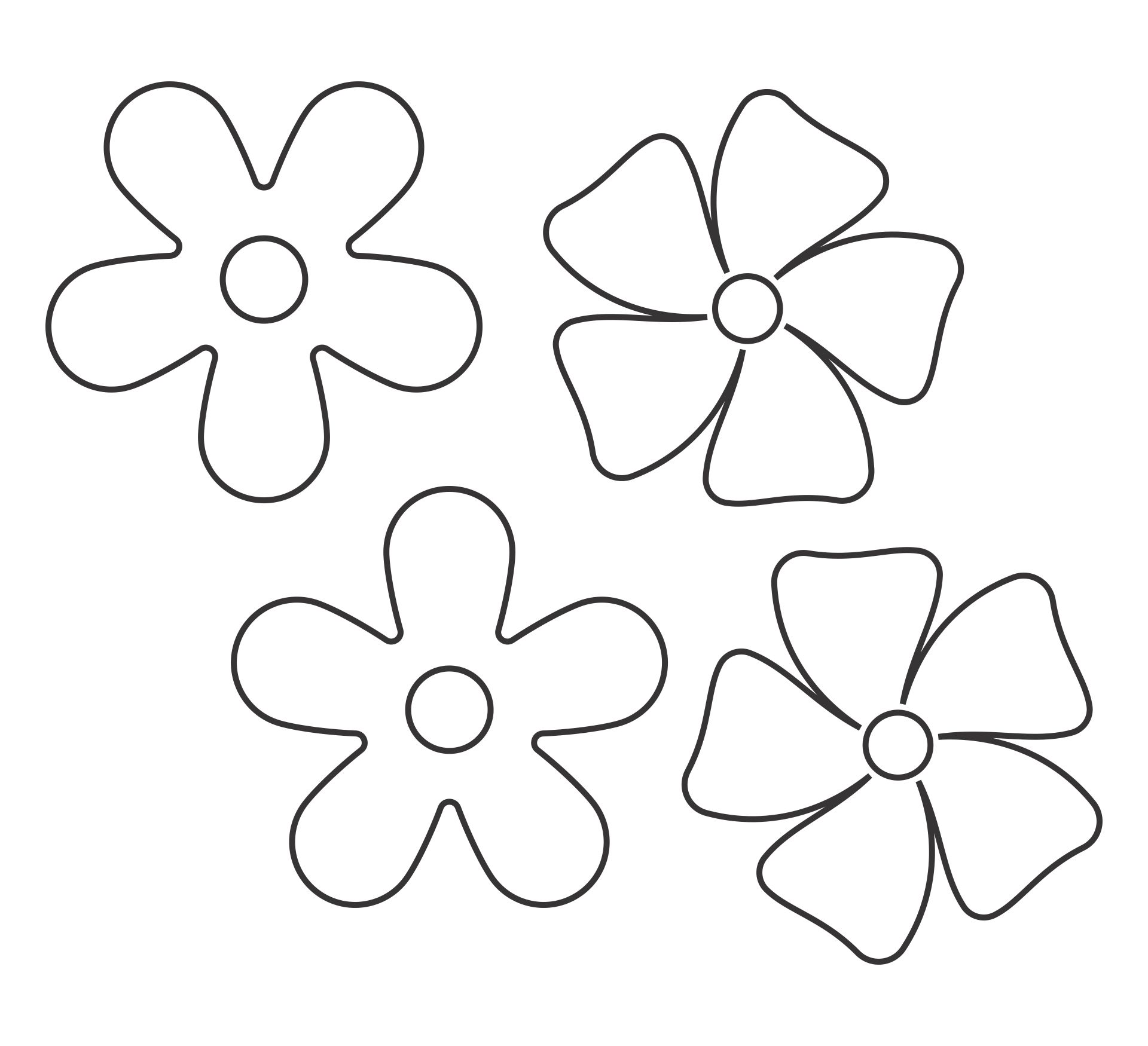 Large Flower Stencils Printable Large Flower Stencils Printable