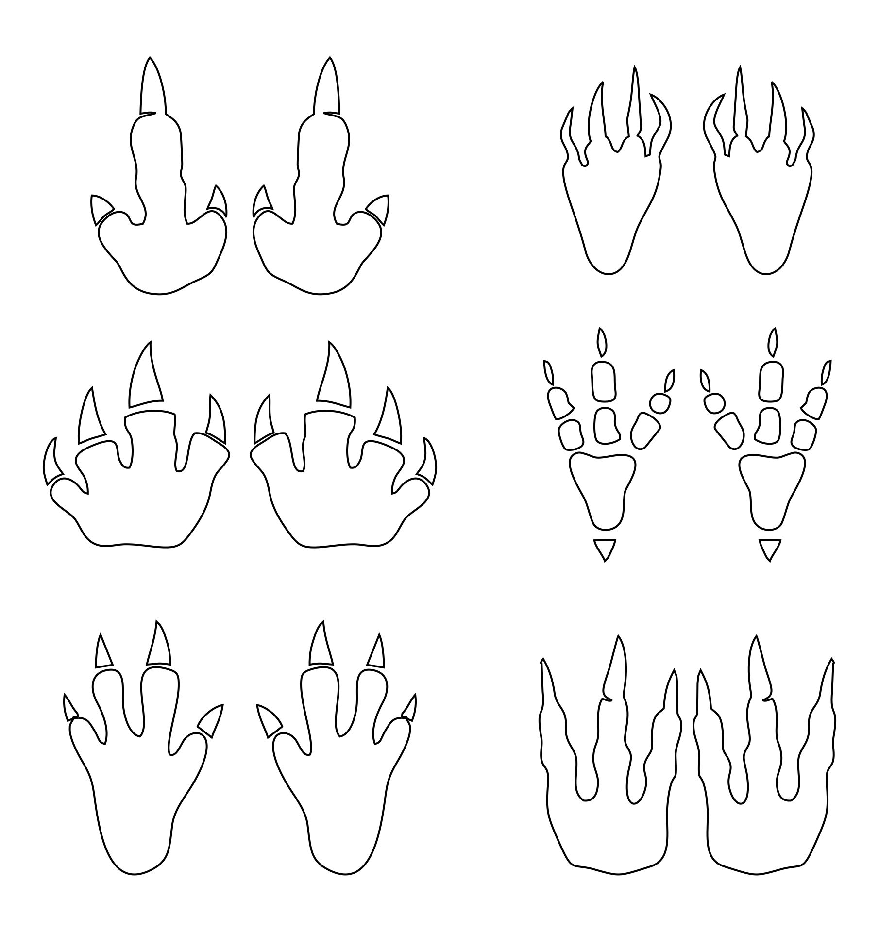Dinosaur Feet Template Printable Word Searches