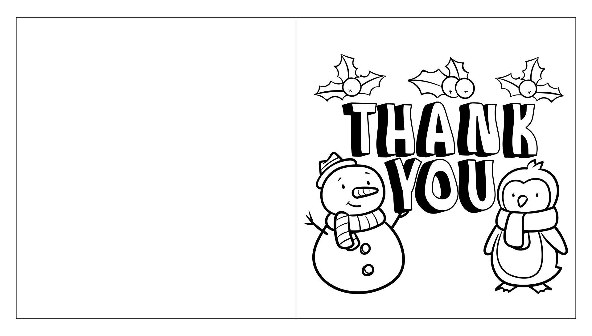 thank you coloring page christmas