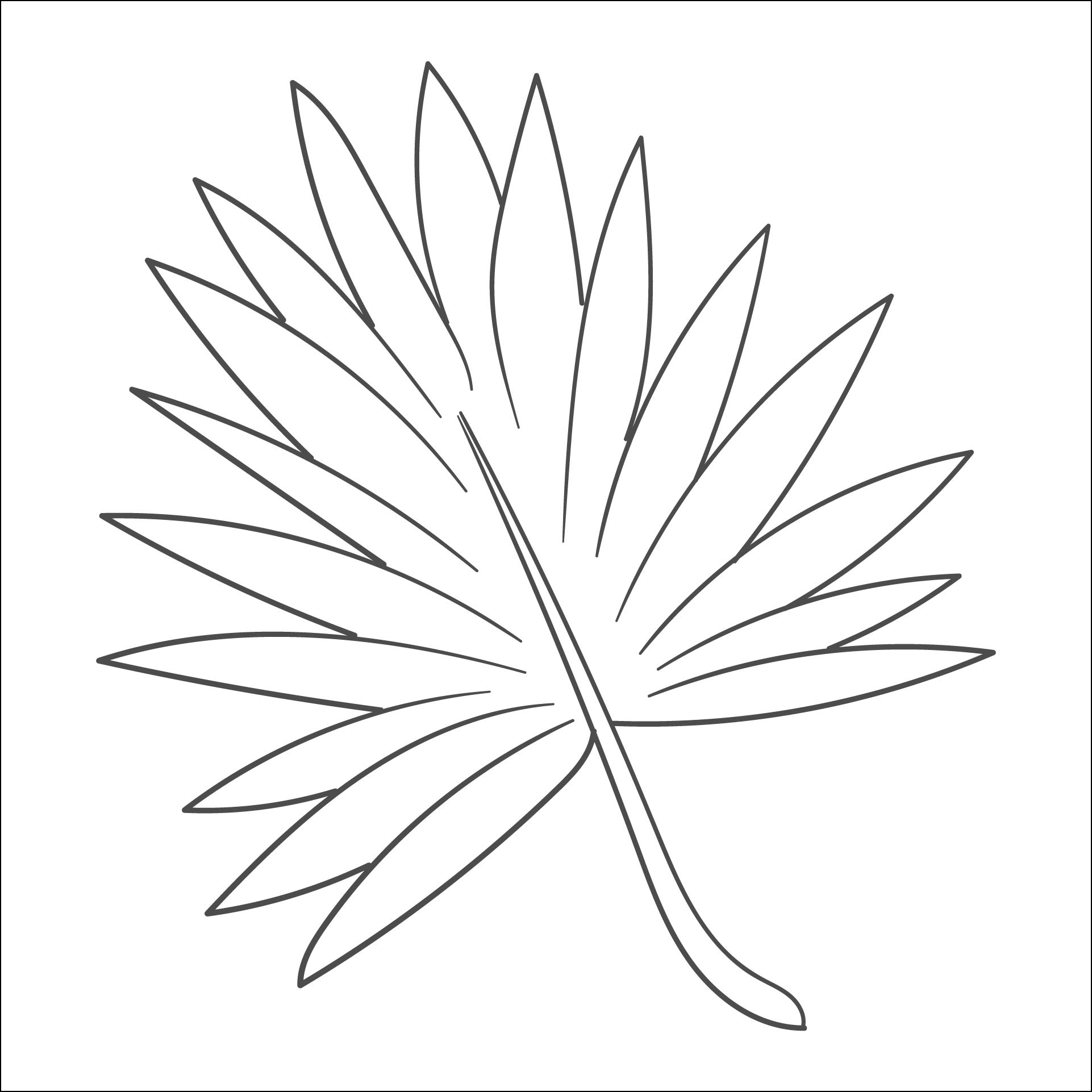 Printable Palm Leaf Stencil 4 Best Palm Leaf Template Printable 