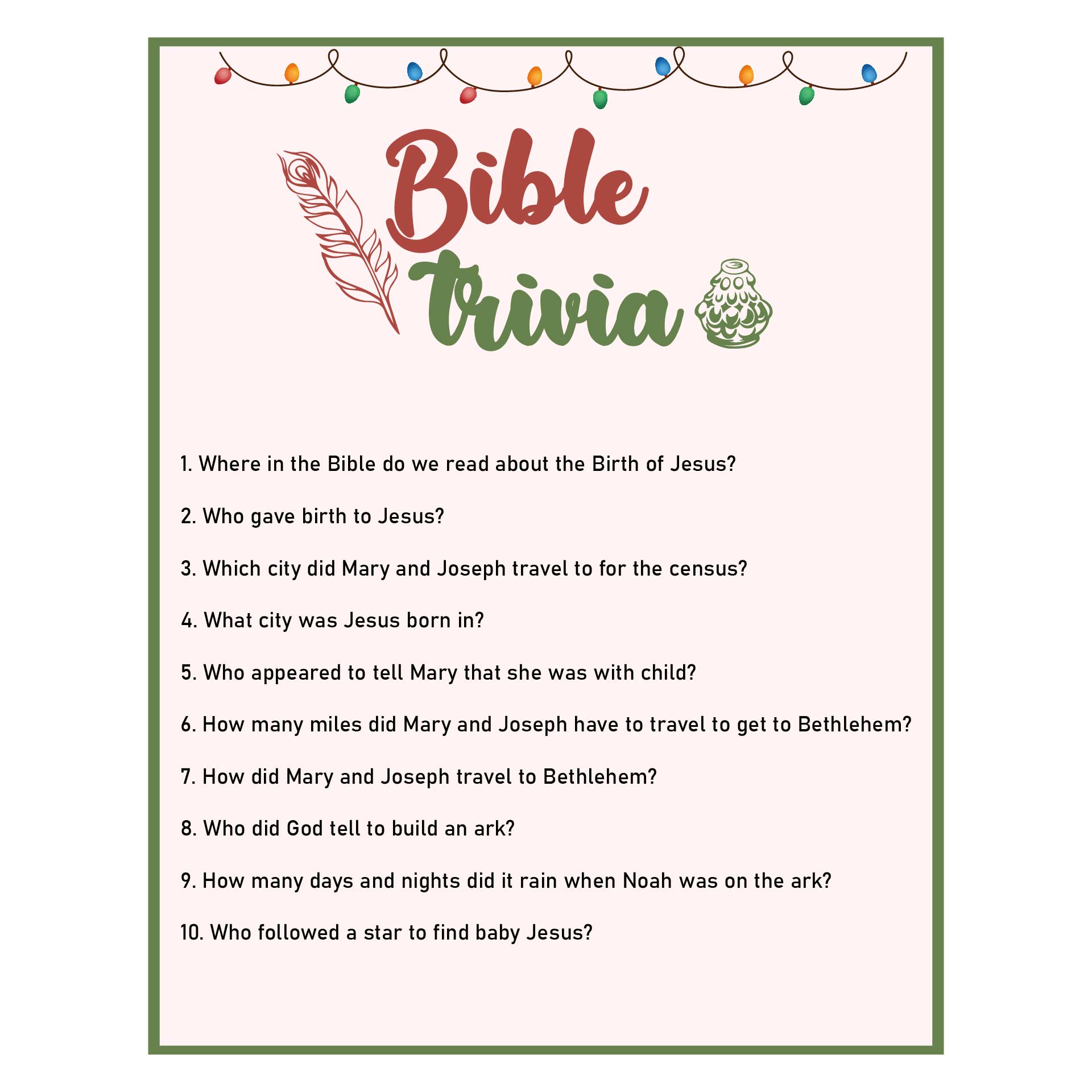 Christmas Bible Trivia 16 Free PDF Printables Printablee Christmas Bible Trivia 16 Free PDF Printables Printablee