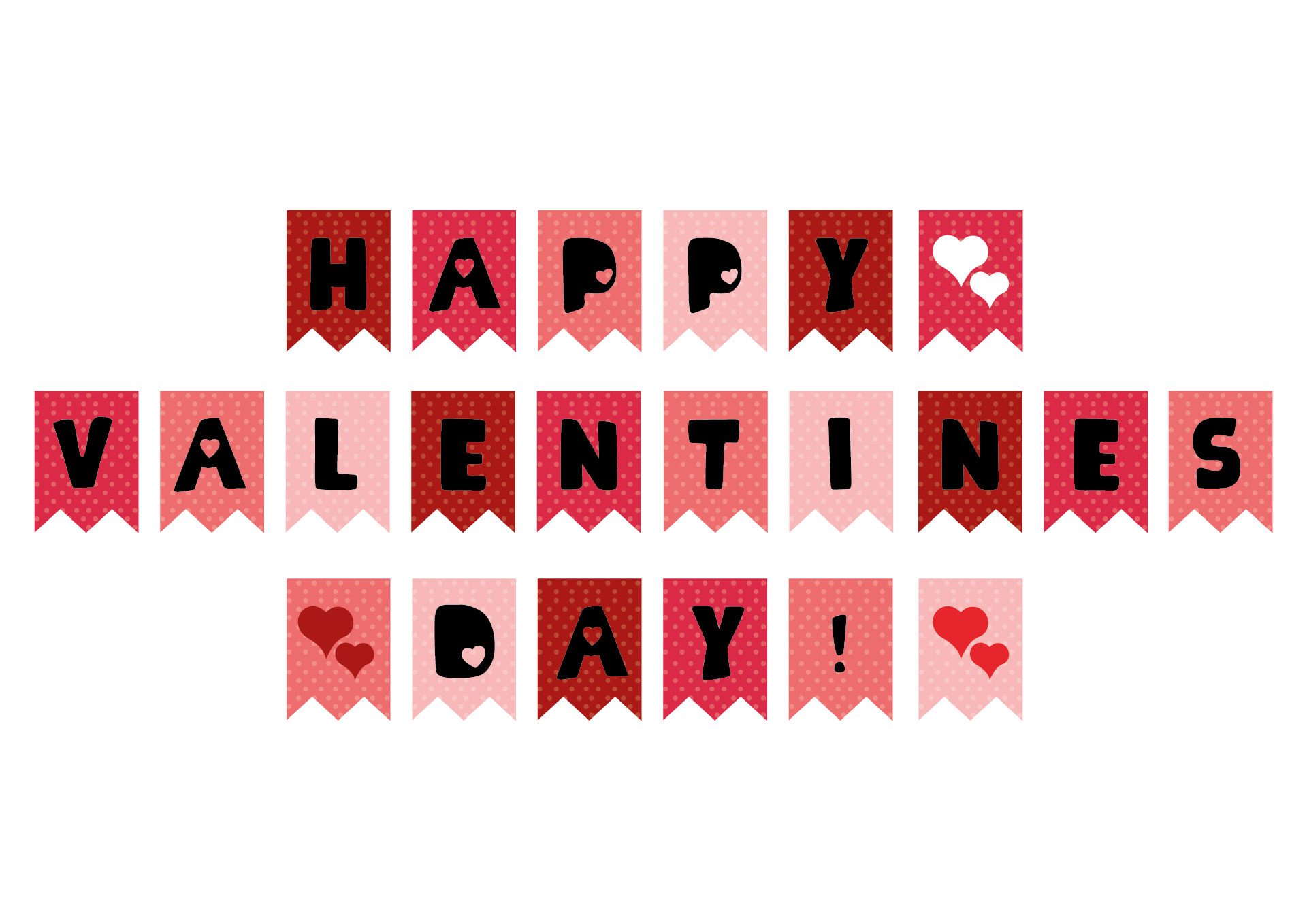 Printable Valentine's Day Banners Free Printable Valentine's Day Banner ...