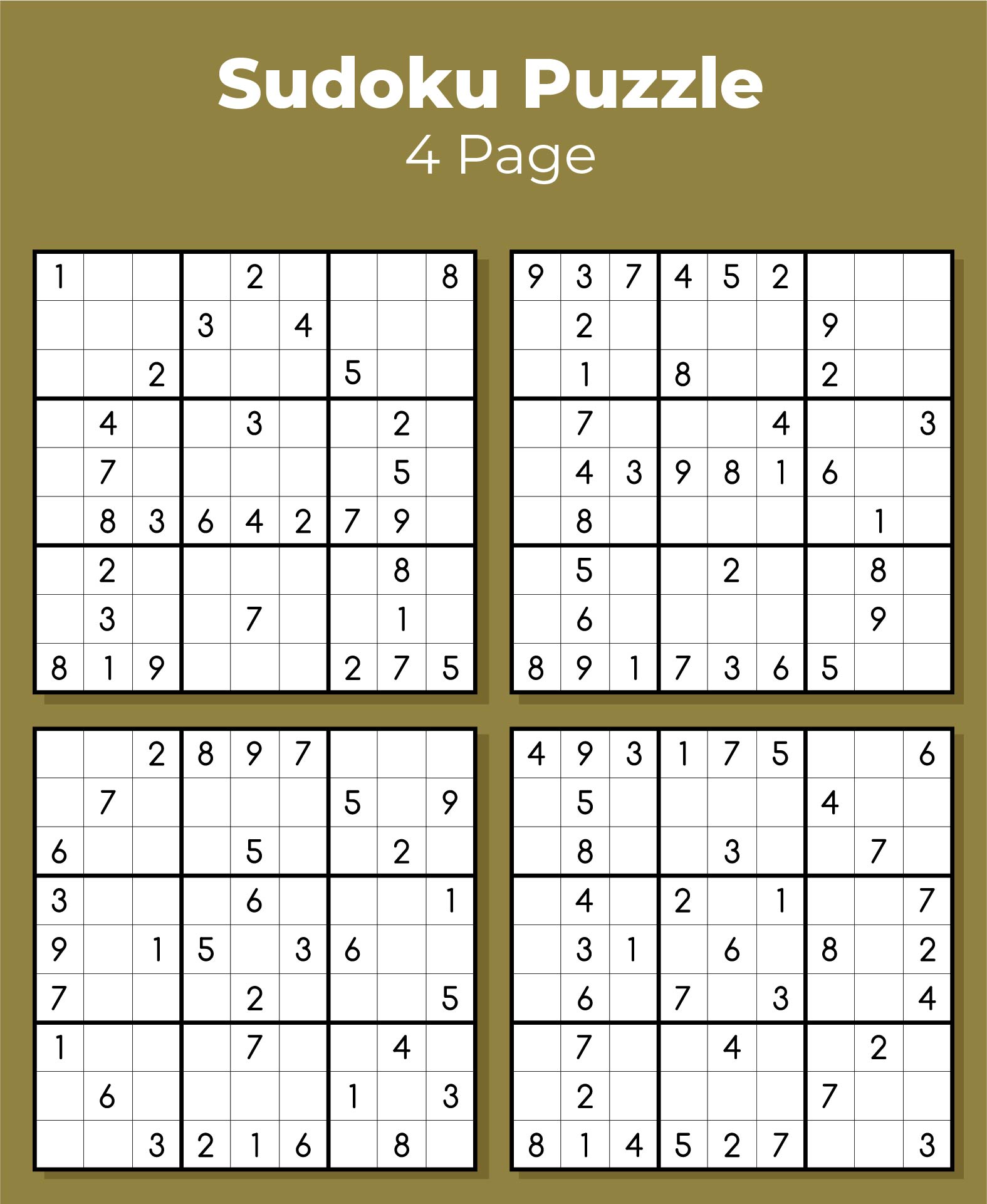 Free Printable Large Sudoku Puzzles At Irma Rushing Blog Free Printable Large Sudoku Puzzles At Irma Rushing Blog