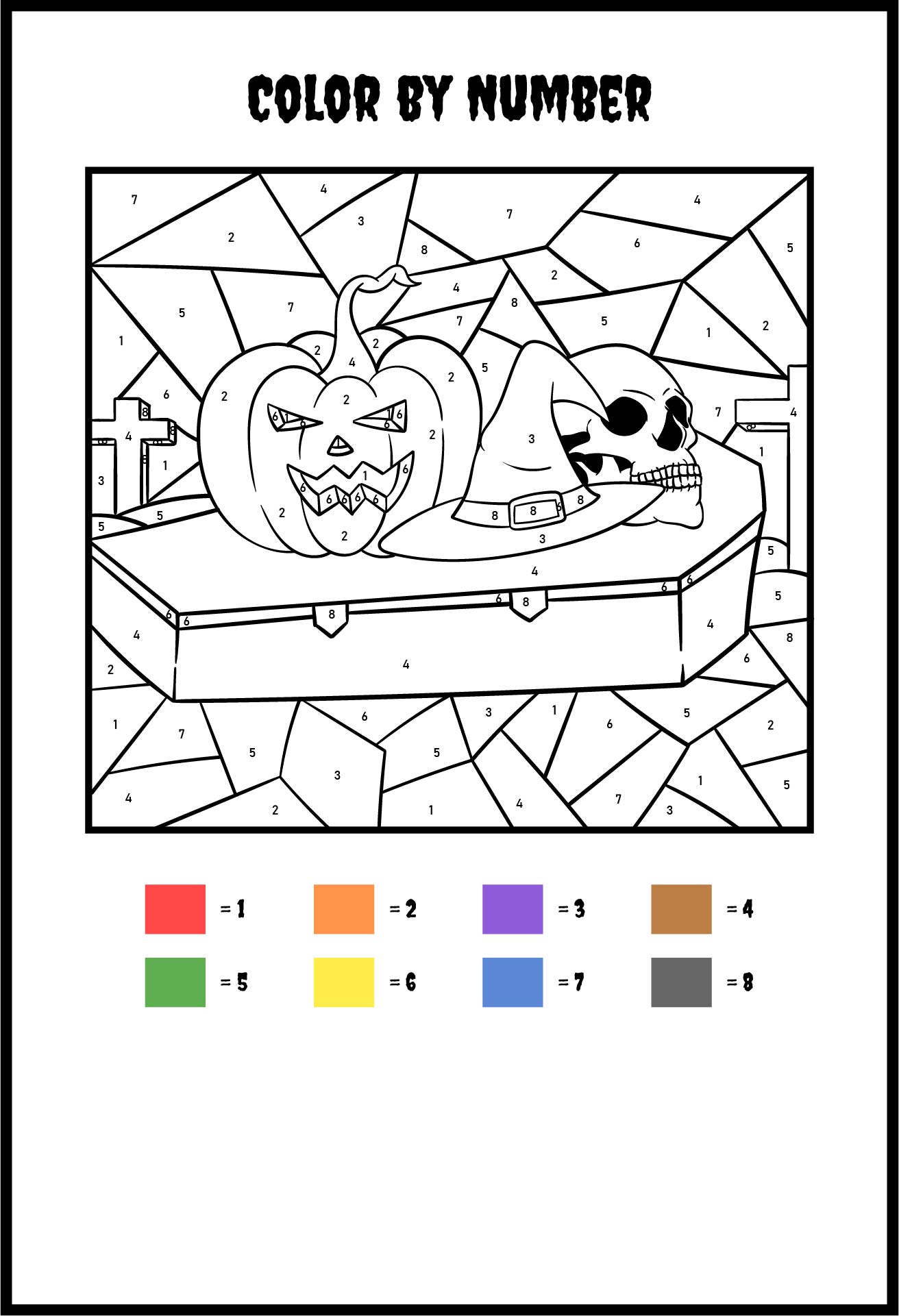 Halloween Color By Number Kindergarten Printables Halloween Color By Number Kindergarten Printables