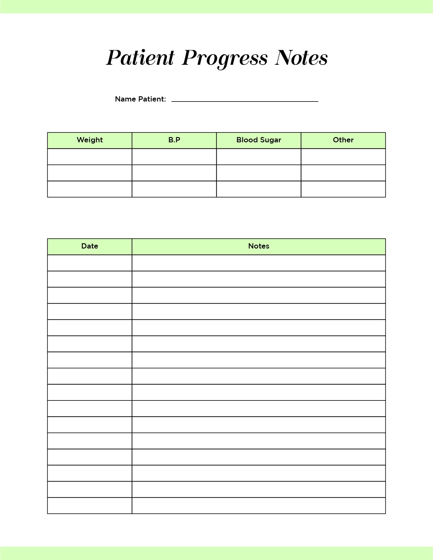 Medical Progress Note Template 10 Free PDF Printables Printablee